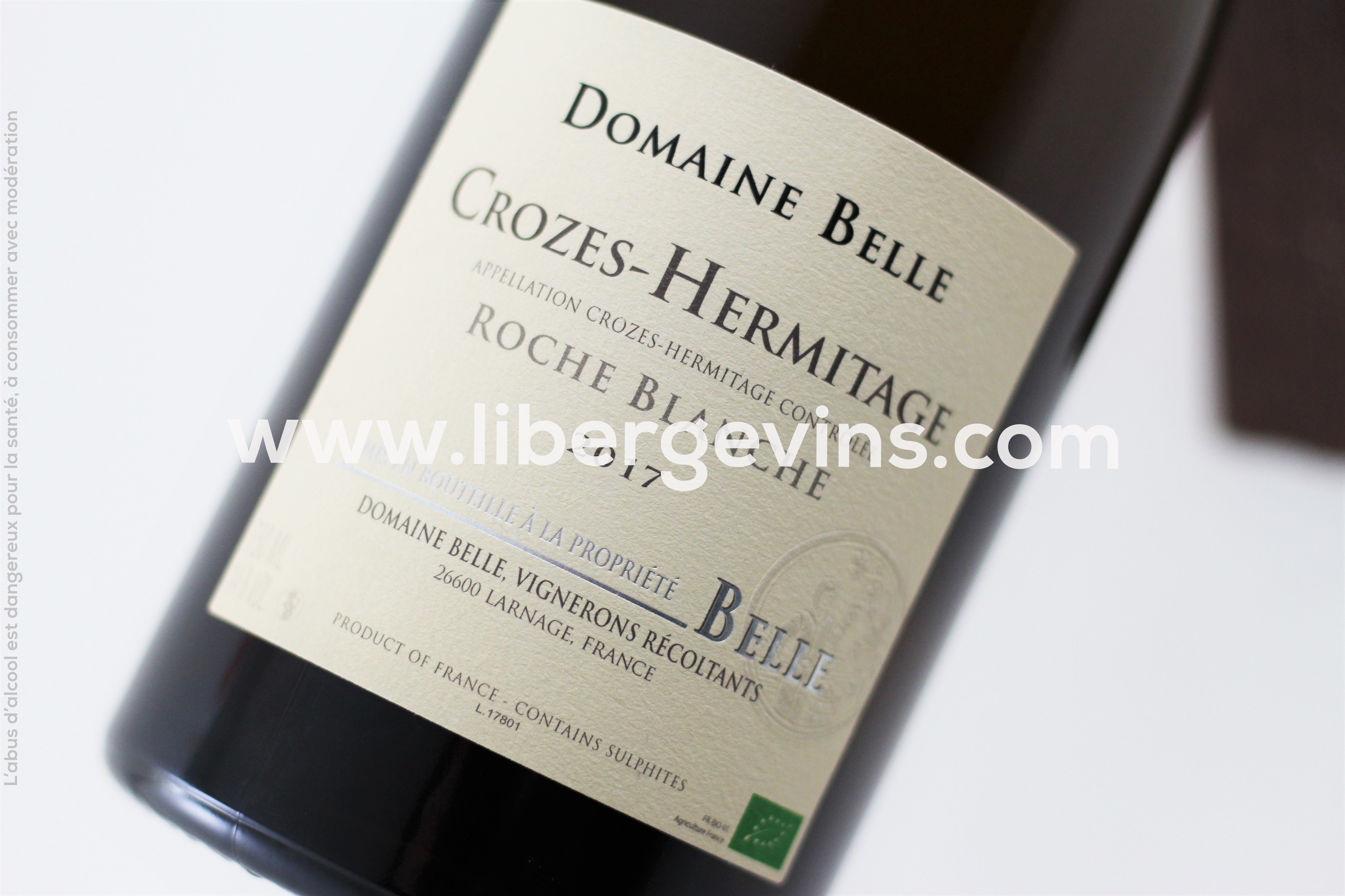 DOMAINE BELLE - CROZES-HERMITAGE AOP - ROCHE BLANCHE 2017 AB | BLANCS ...